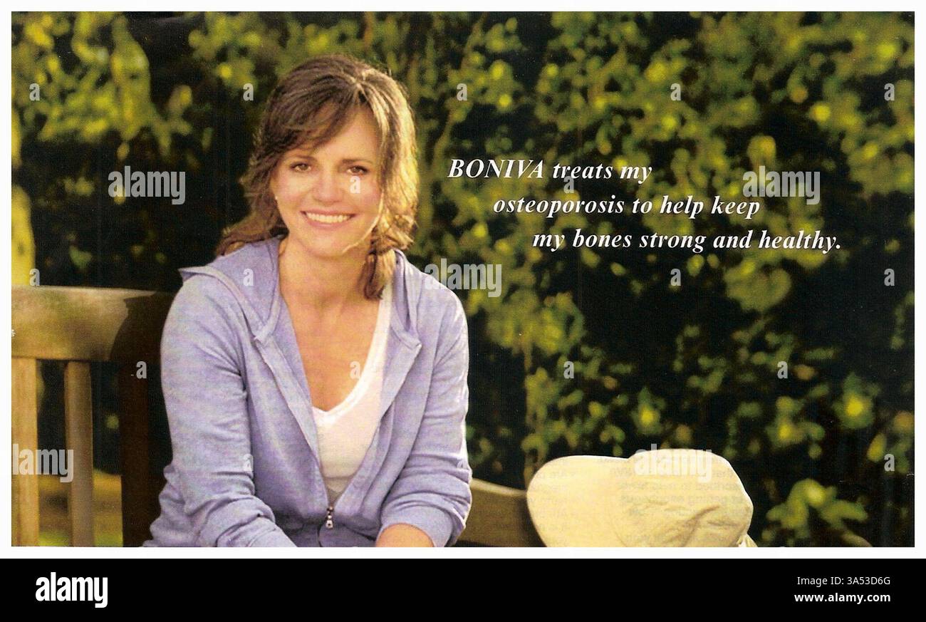 2010 Sally Field featured in the Boniva osteoporosis treatment ad Stock ...