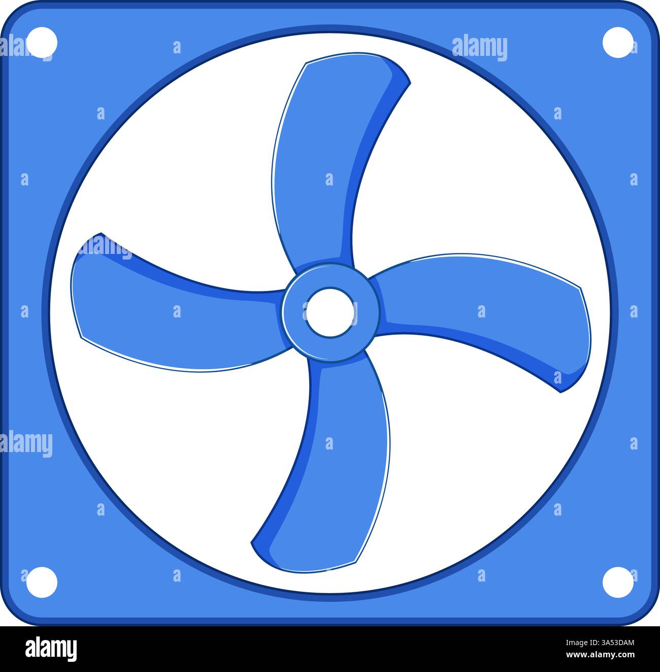 airflow cooling fan cartoon vector illustration Stock Vector Image ...