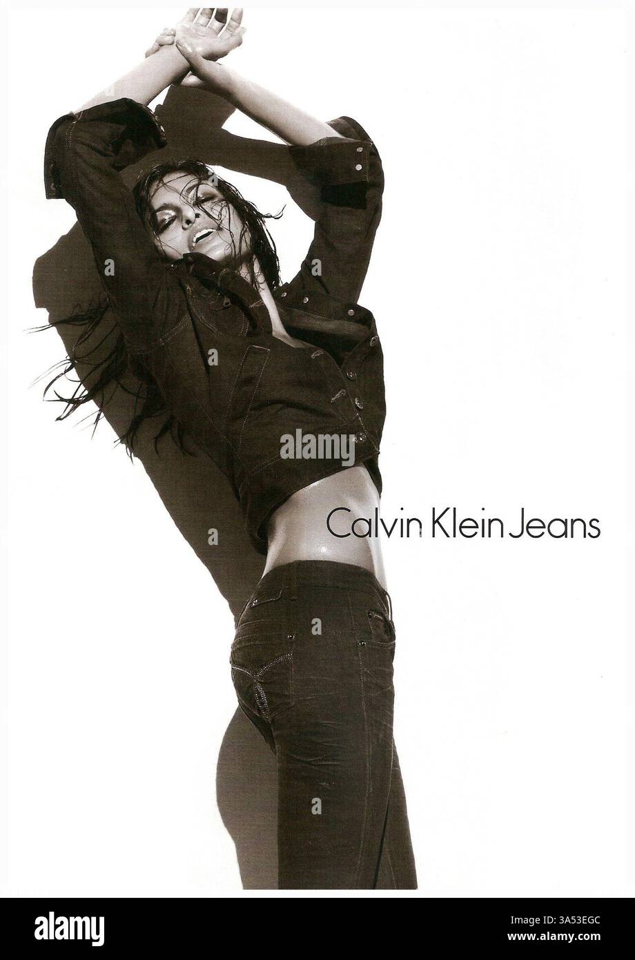 2009 Eva Mendes for Calvin Klein jeans print ad Stock Photo - Alamy