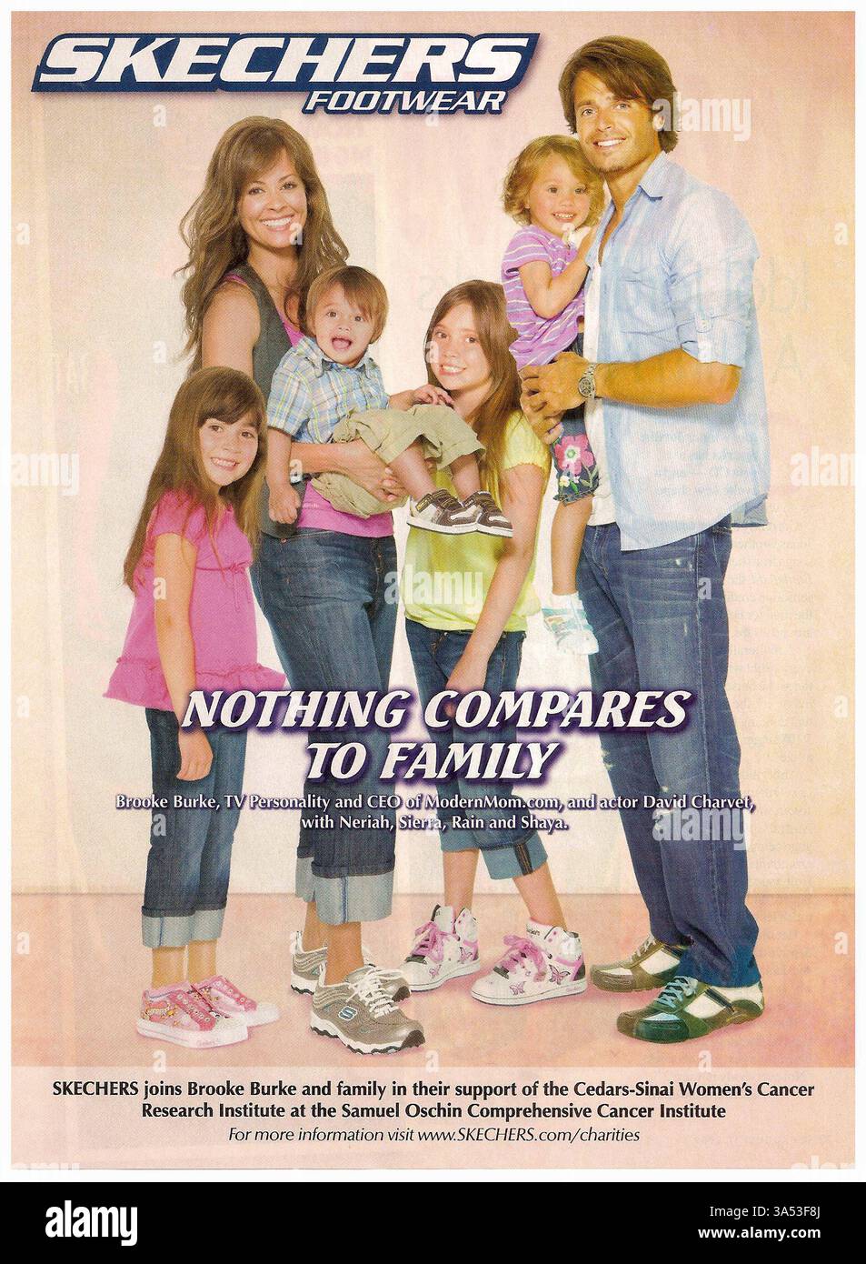 Brooke Burke, David Charvet and family for Skechers Stock Photo - Alamy