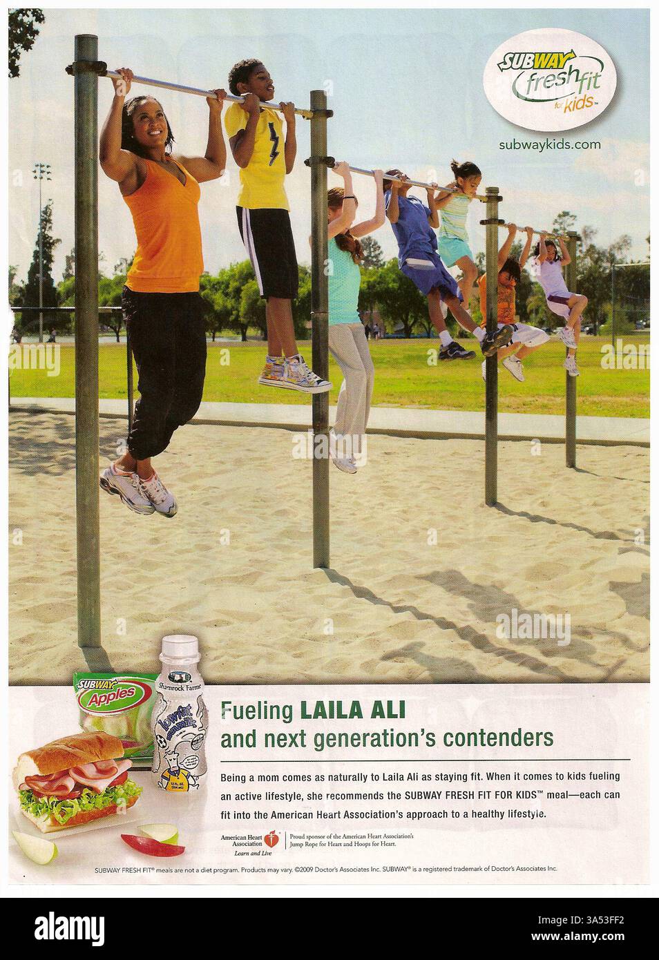 2009 laila ali for subway fresh fit for kids hi-res stock photography ...