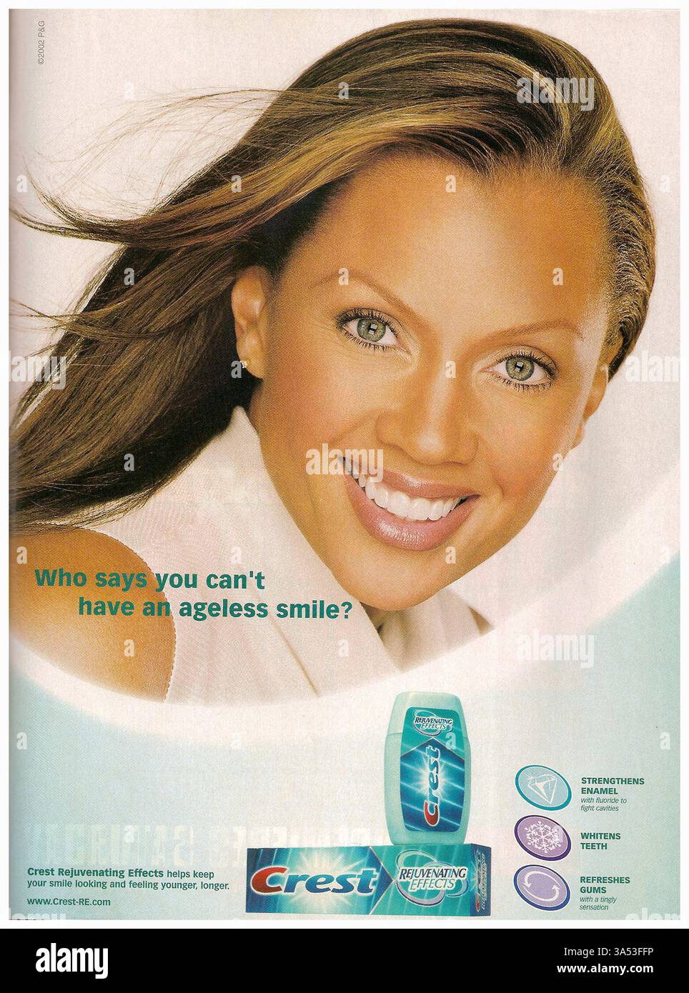 2002 an advertisement for Crest Rejuvenating Effects toothpaste ...