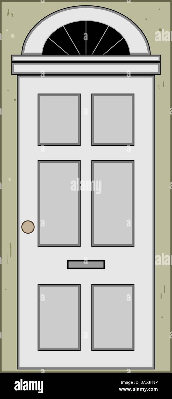 portal door house entrance cartoon vector illustration Stock Vector ...