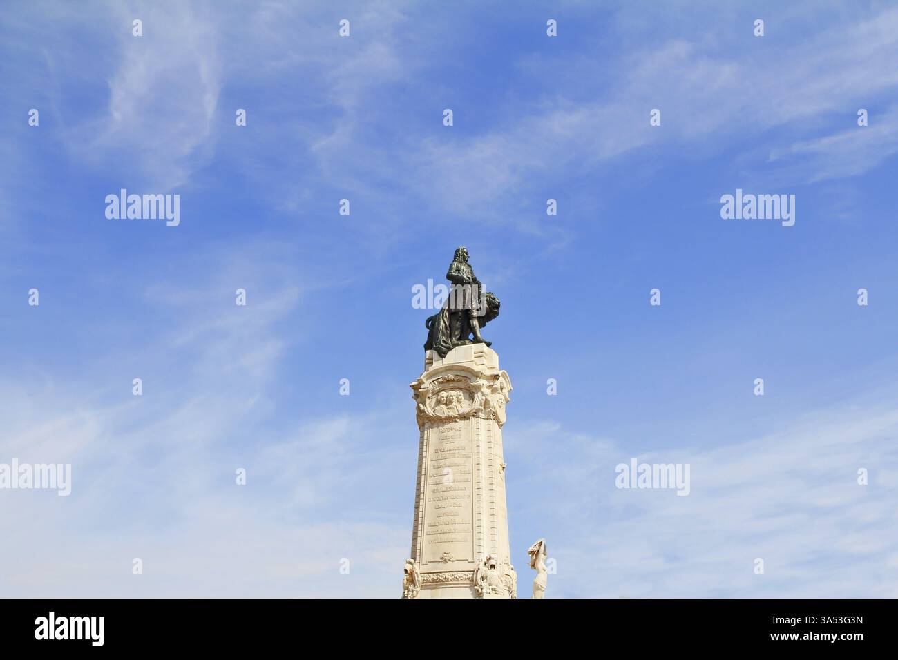 The colossal monument to the Portuguese king-conqueror. Lisbon Stock ...
