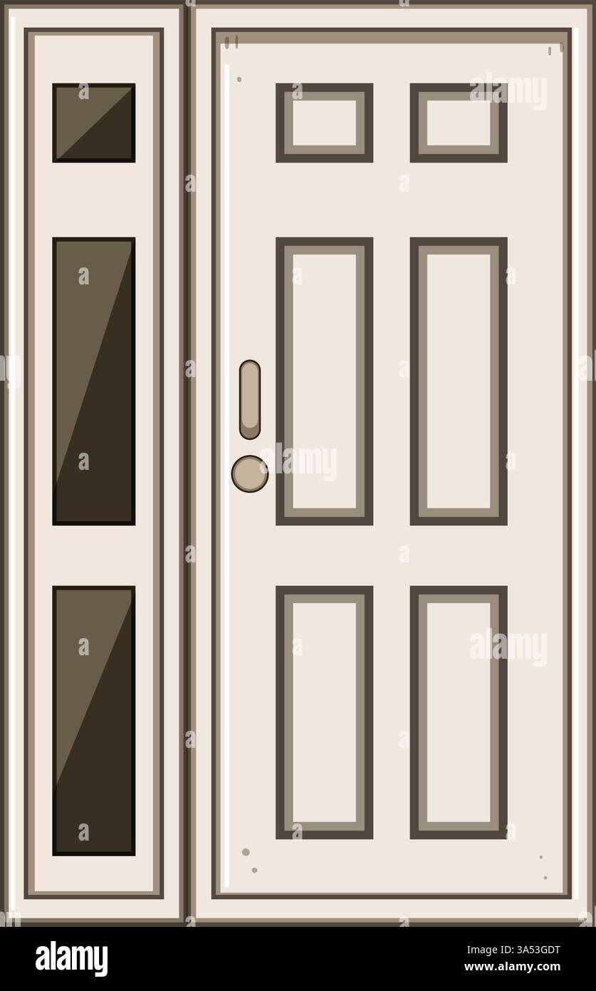 threshold door house entrance cartoon vector illustration Stock Vector ...