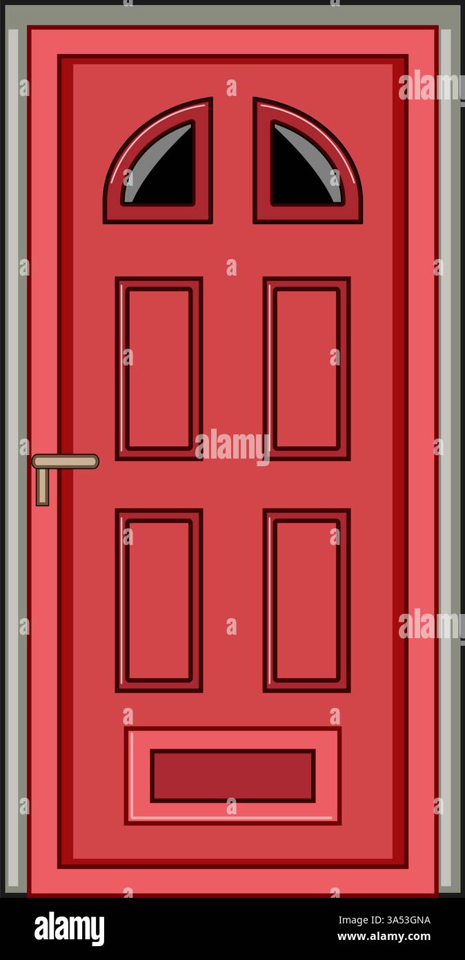 vestibule door house entrance cartoon vector illustration Stock Vector ...