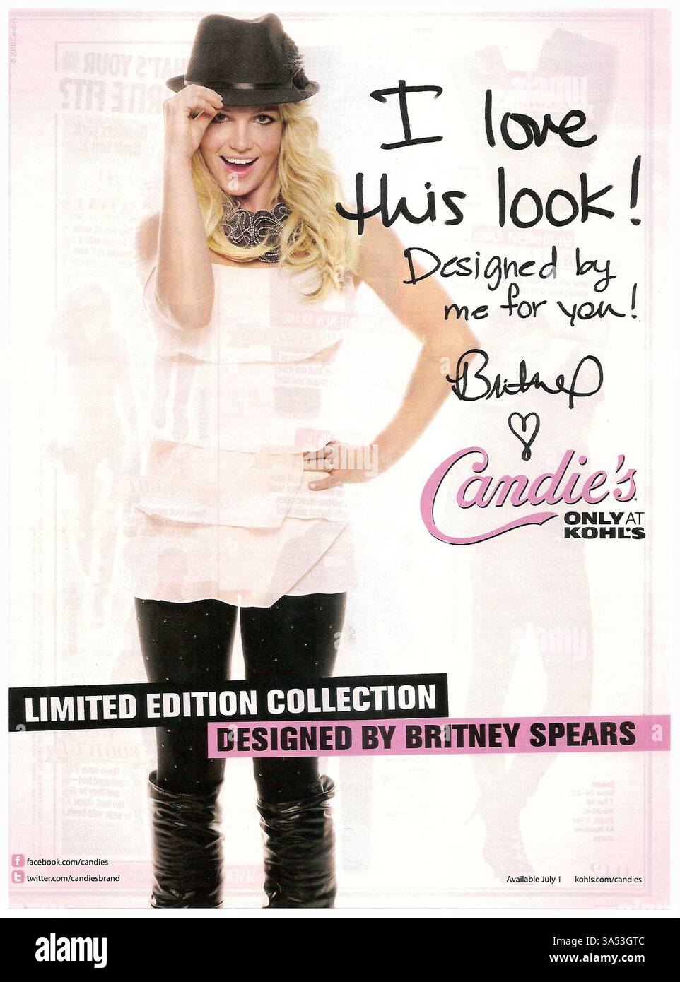 2010 print ad for Candie's designed by Britney Spears for Kohl's, a ...