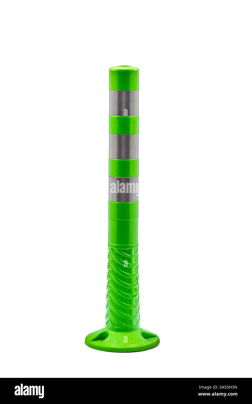 A Bright Green Traffic Cone Shaped Traffic Safety Device Designed for ...