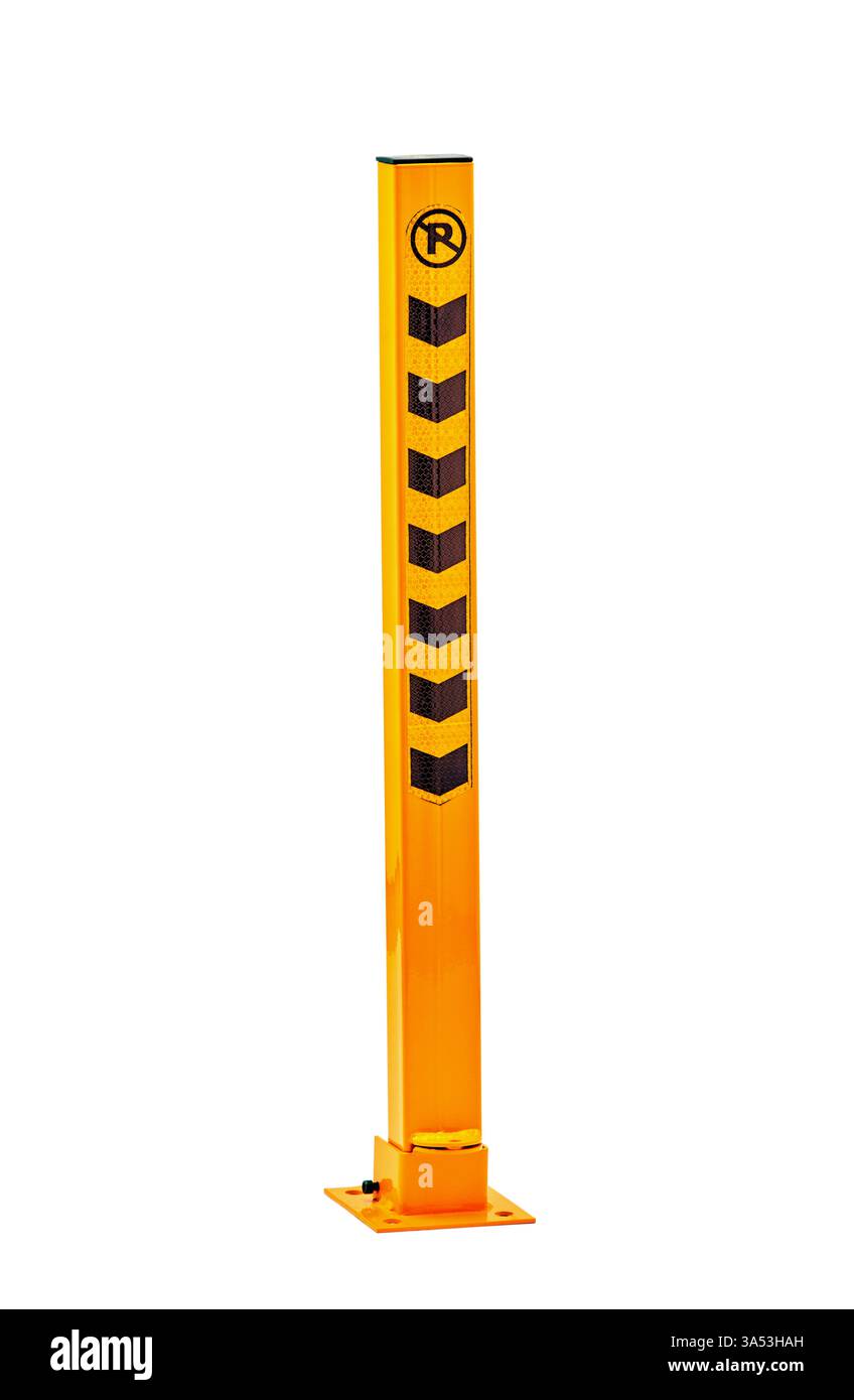 Brightly Colored Vertical Safety Post with Reflective Stripes for ...