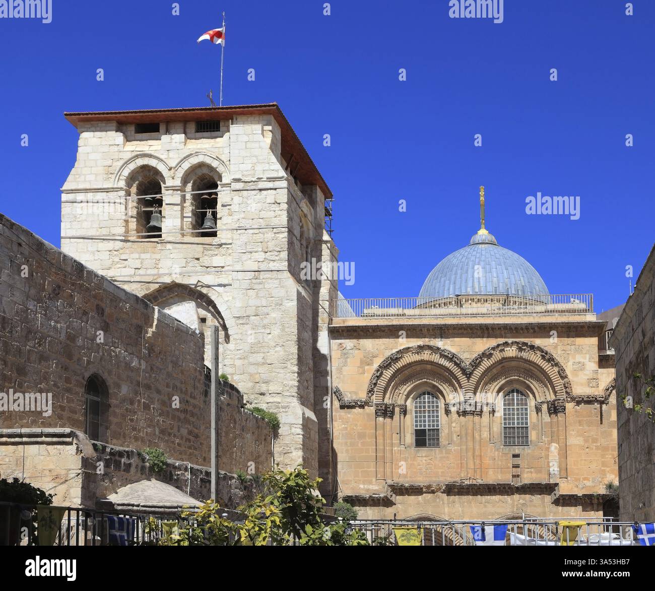 Church of the Holy Sepulchre in Jerusalem. Photo taken from the balcony ...