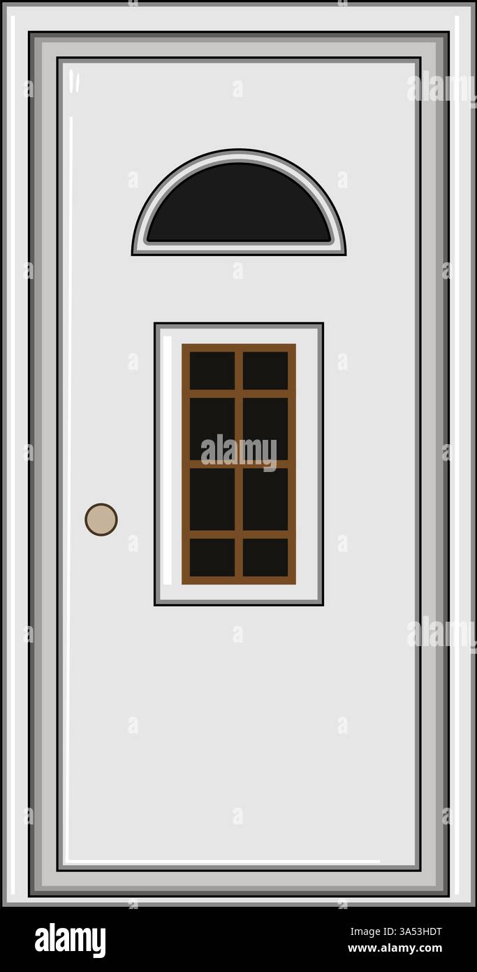 ingress door house entrance cartoon vector illustration Stock Vector ...