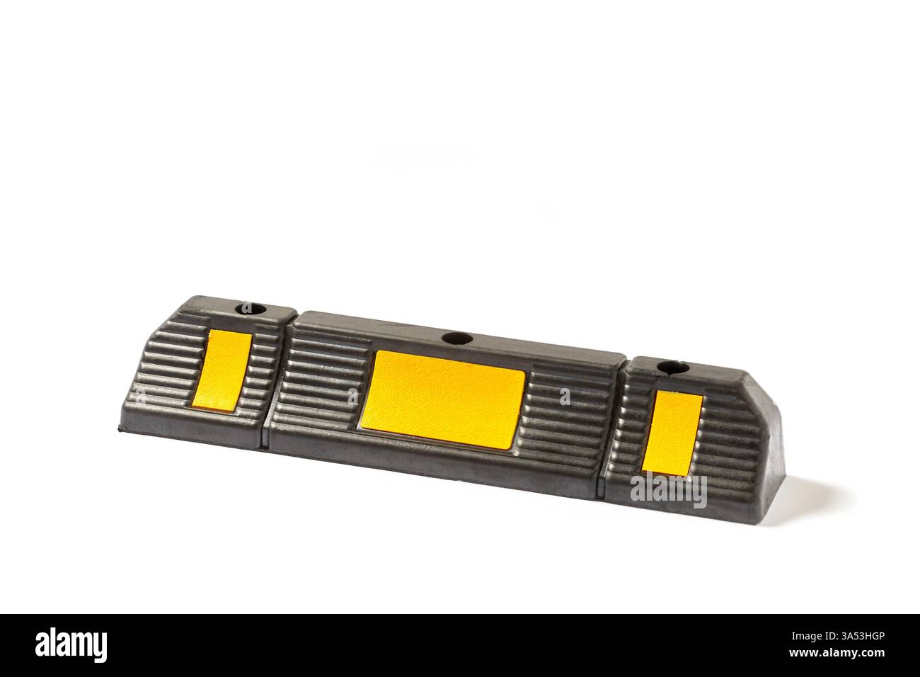 Durable Rubber Parking Block with Reflective Yellow Markings for Safety ...