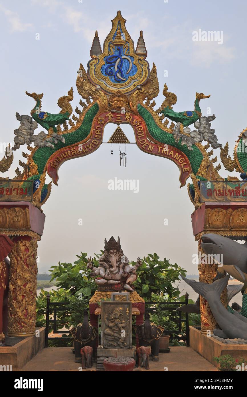 The famous Golden Triangle. Place on the Mekong River, which borders ...