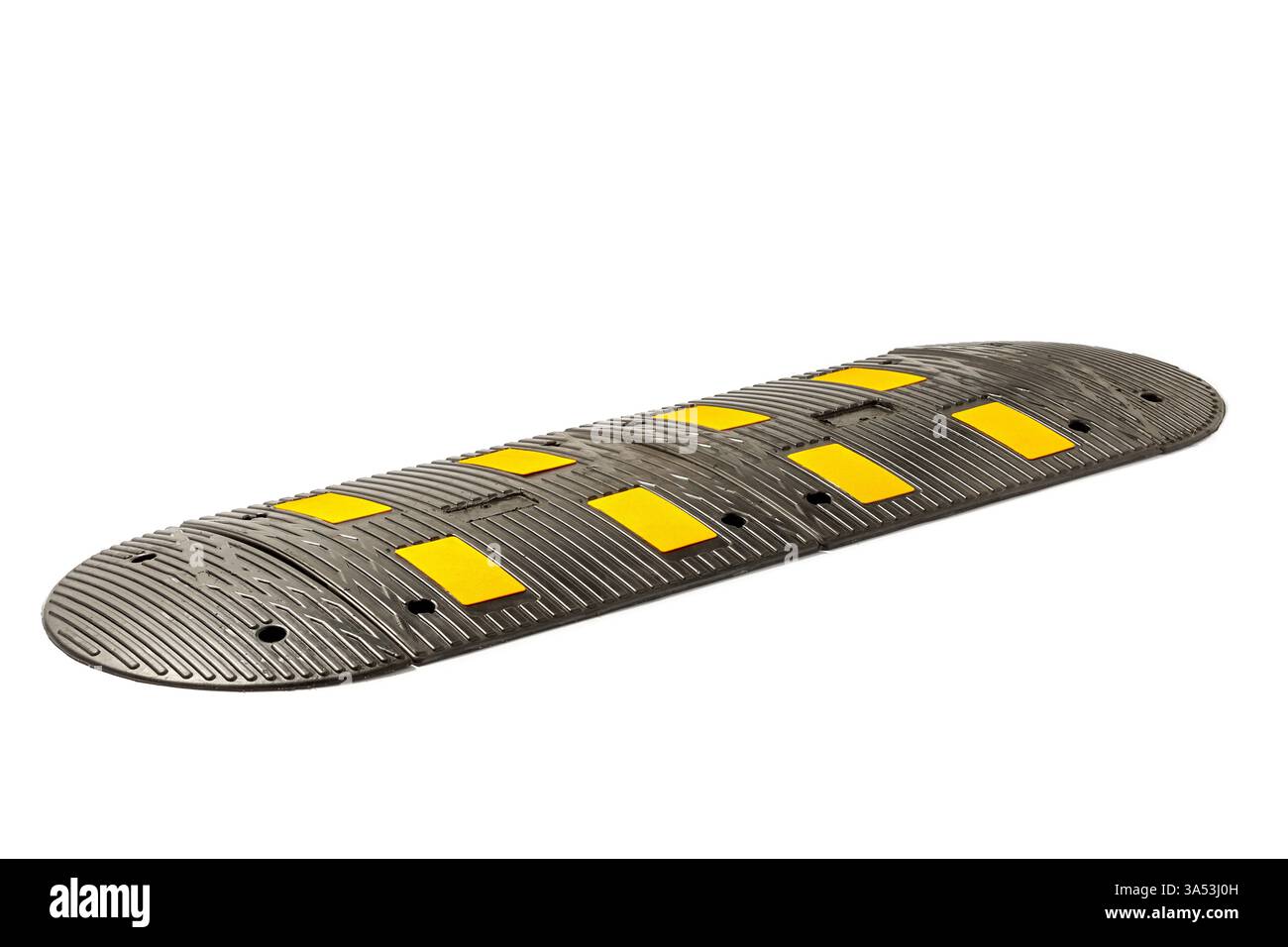 Pedestrian caution speed bump Cut Out Stock Images & Pictures - Alamy
