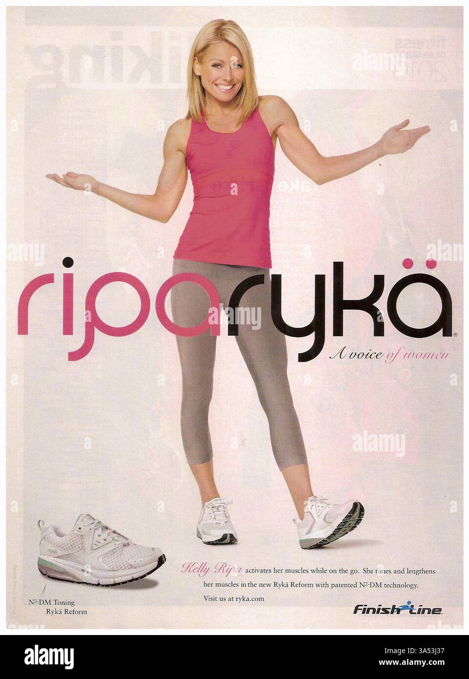 2010 Ryka Revive shoe print ad featuring actress Kelly Ripa Stock Photo ...