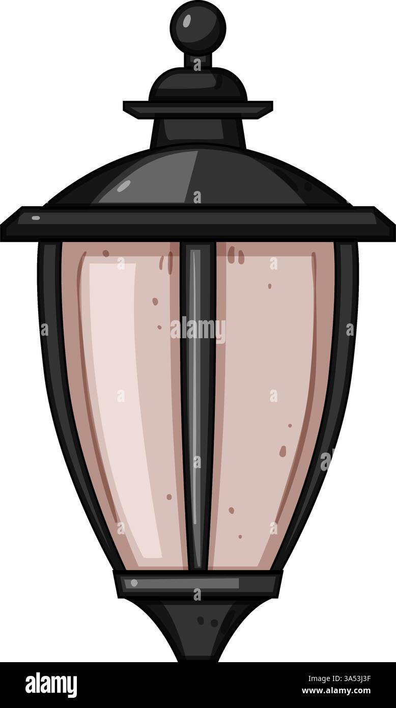lighting exterior lamp cartoon vector illustration Stock Vector Image ...