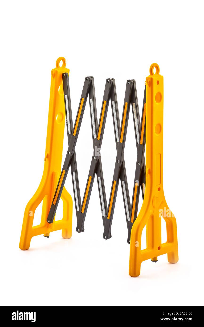 Brightly Colored Folding Safety Barrier for Road Maintenance and ...