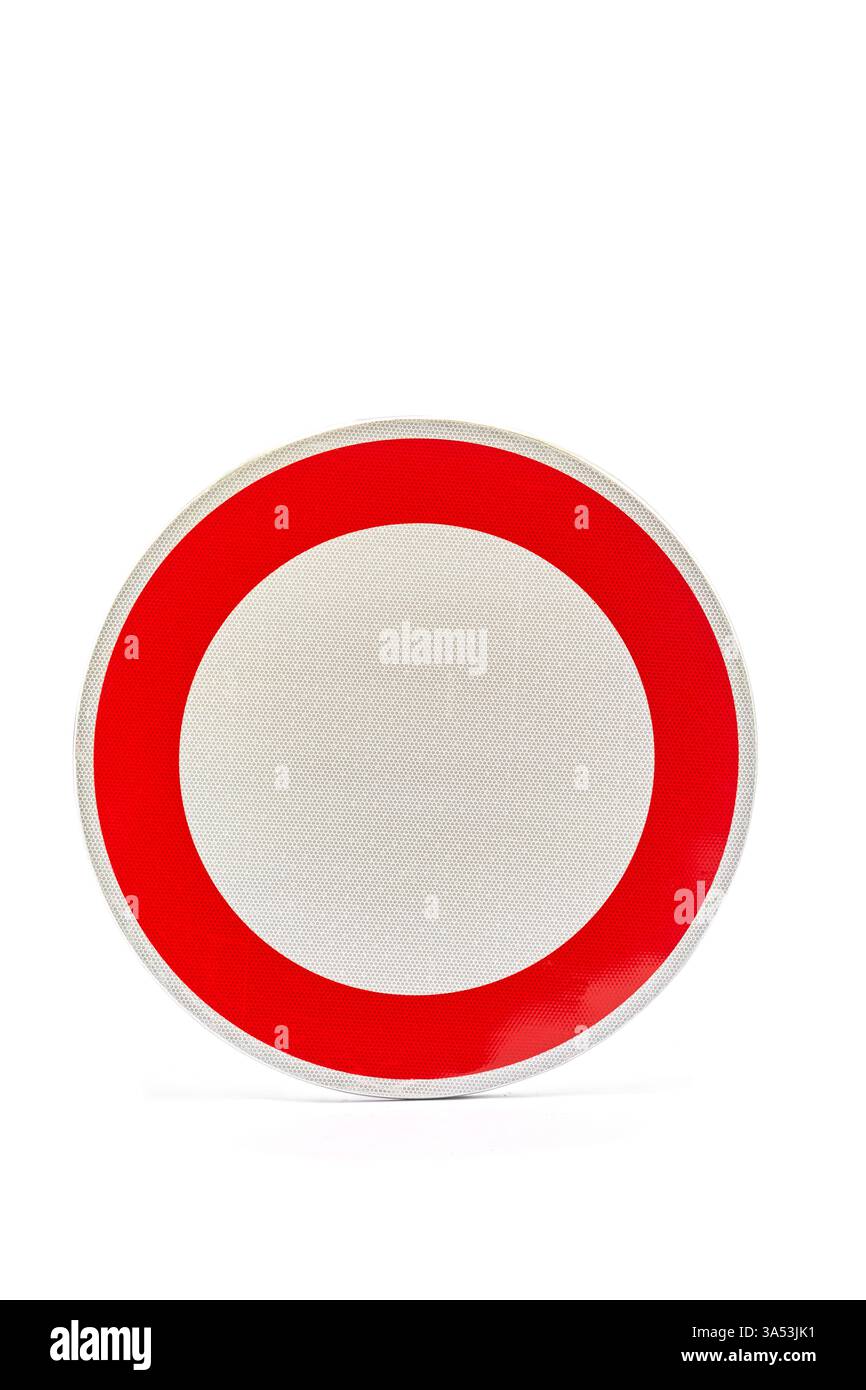 Red and White Circular Traffic Sign Indicating Restrictions on Vehicle ...