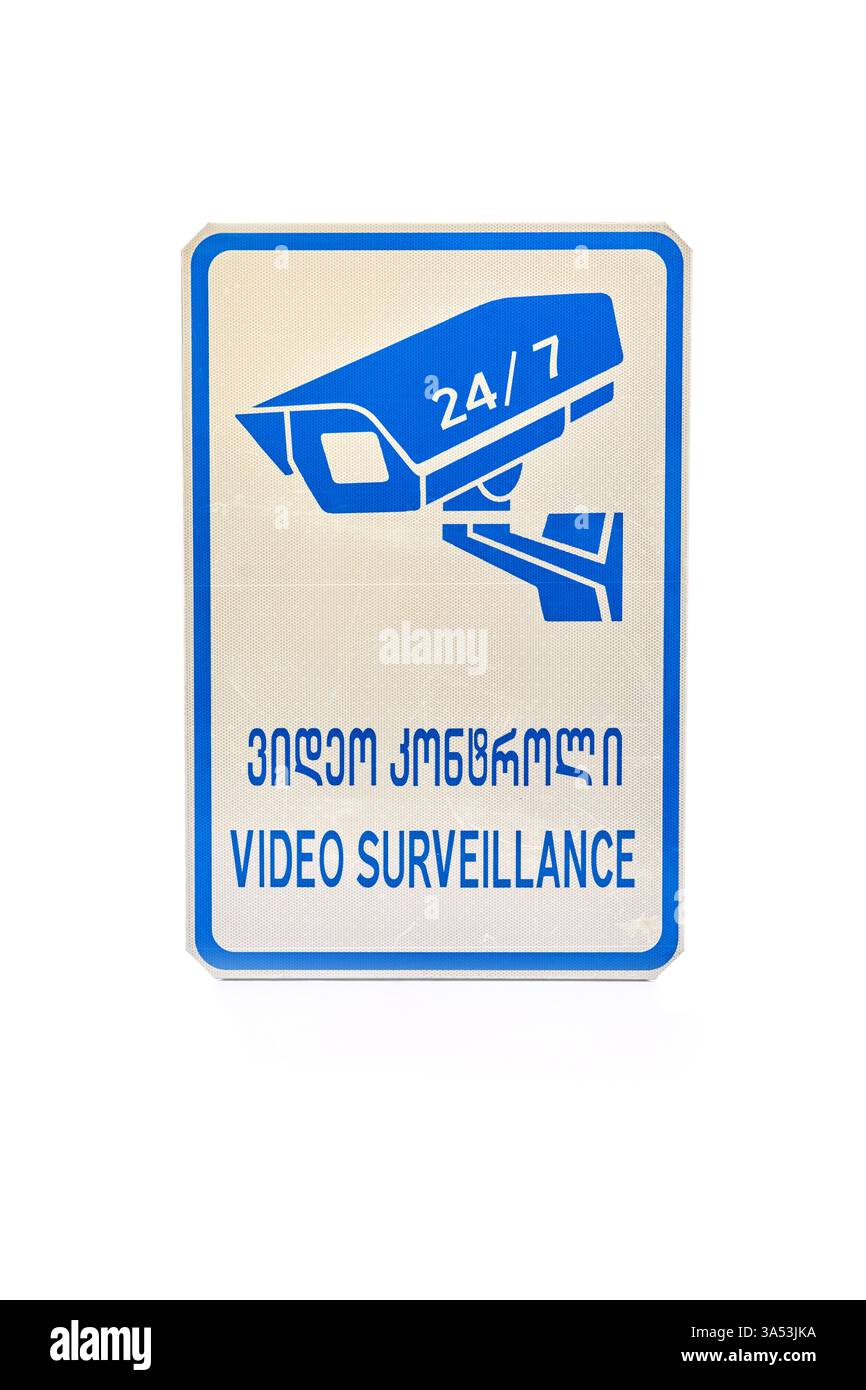 Warning security cameras in use sign Cut Out Stock Images & Pictures ...