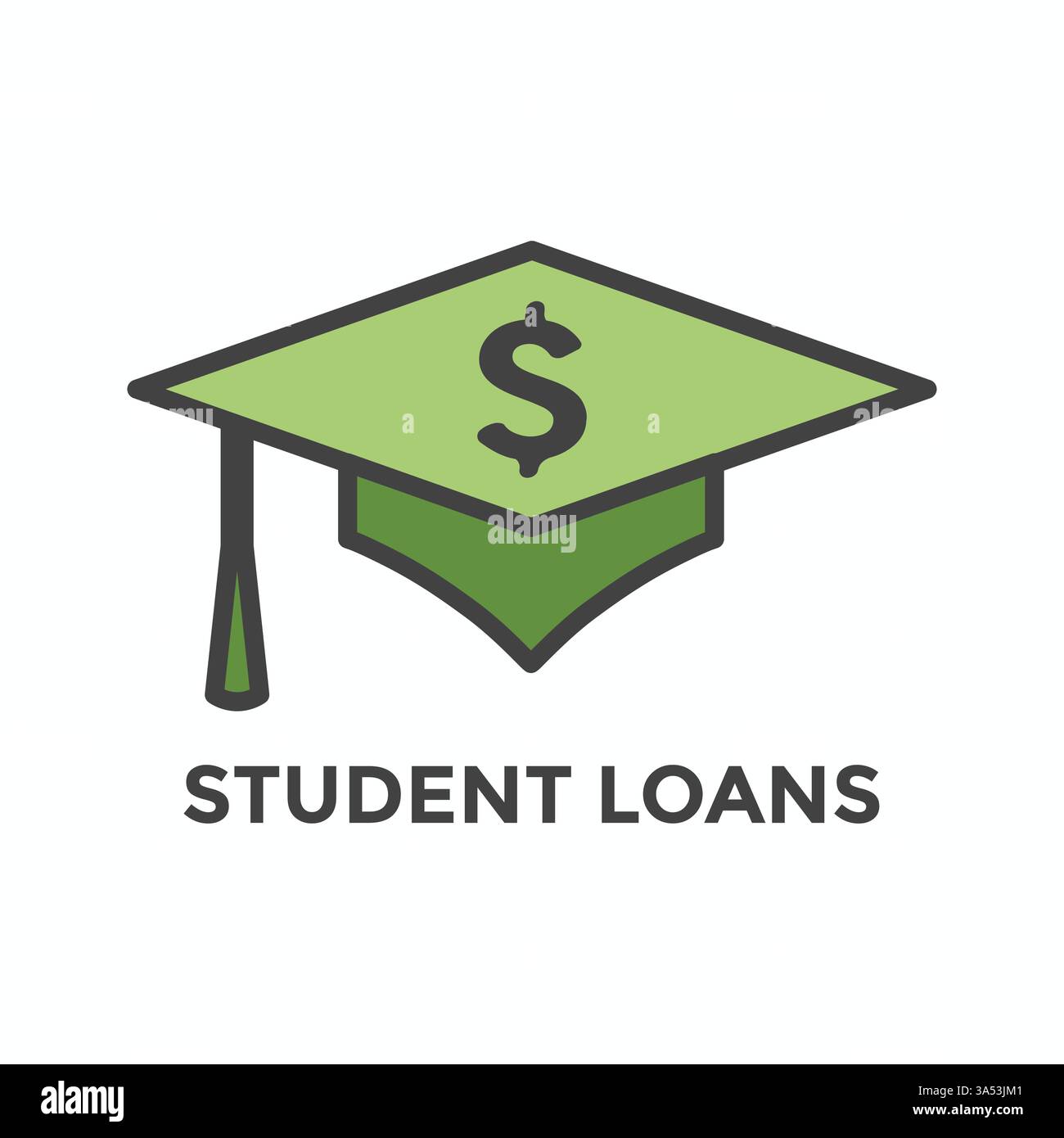 Student Loan Debt Forgiveness Icon w Debt Burden Images Stock Vector ...