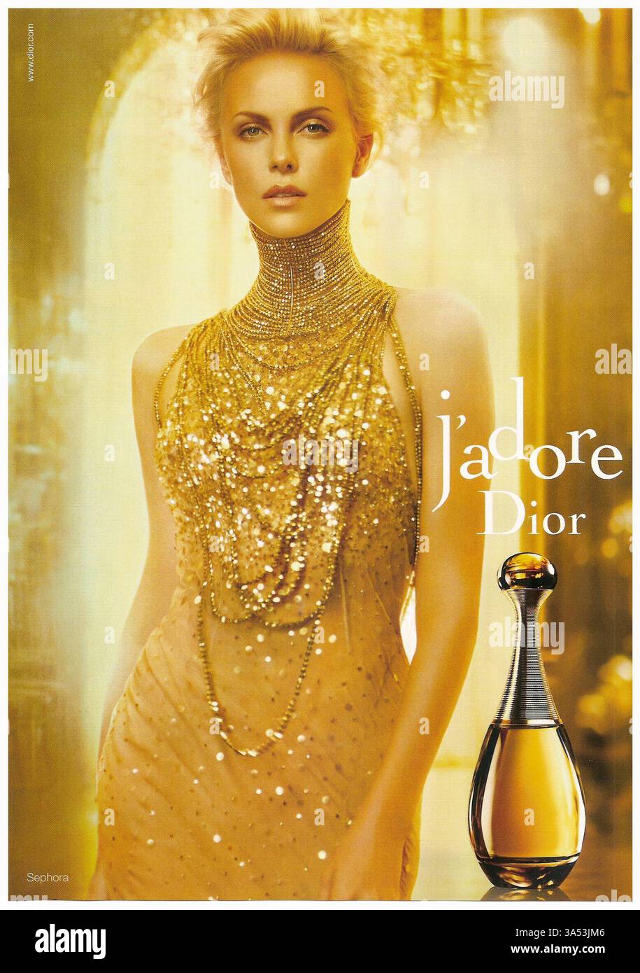 2011 J'Adore Dior featuring Charlize Theron print ad Stock Photo - Alamy