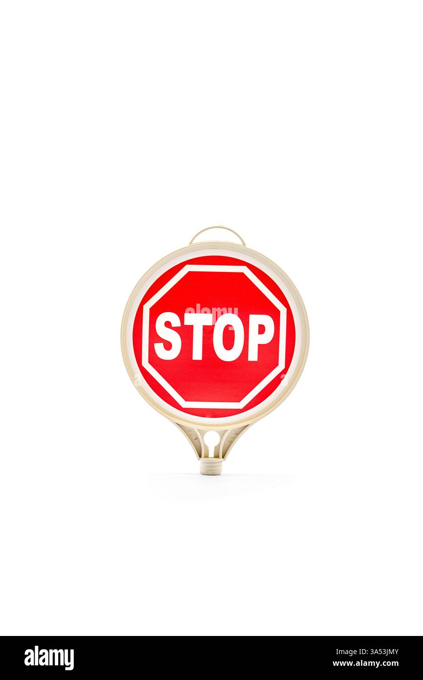 Bright Red Stop Sign with Clear Text: A Visual Reminder for Safety in ...
