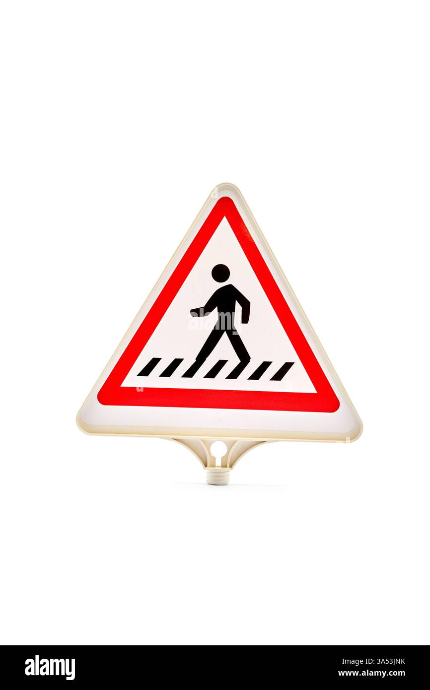 Warning Sign for Pedestrian Crossing Indicating Caution Needed for ...