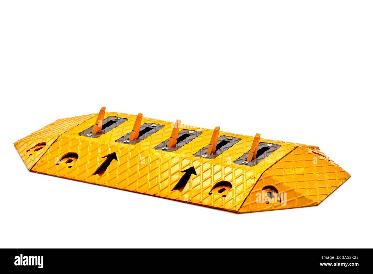 Heavy-Duty Road Safety Device: Vibrant Yellow Traffic Management Tool ...