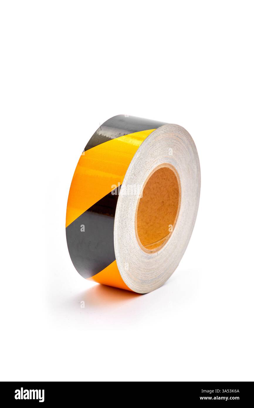 Roll of Caution Tape: A Bright Yellow and Black Striped Adhesive Safety ...