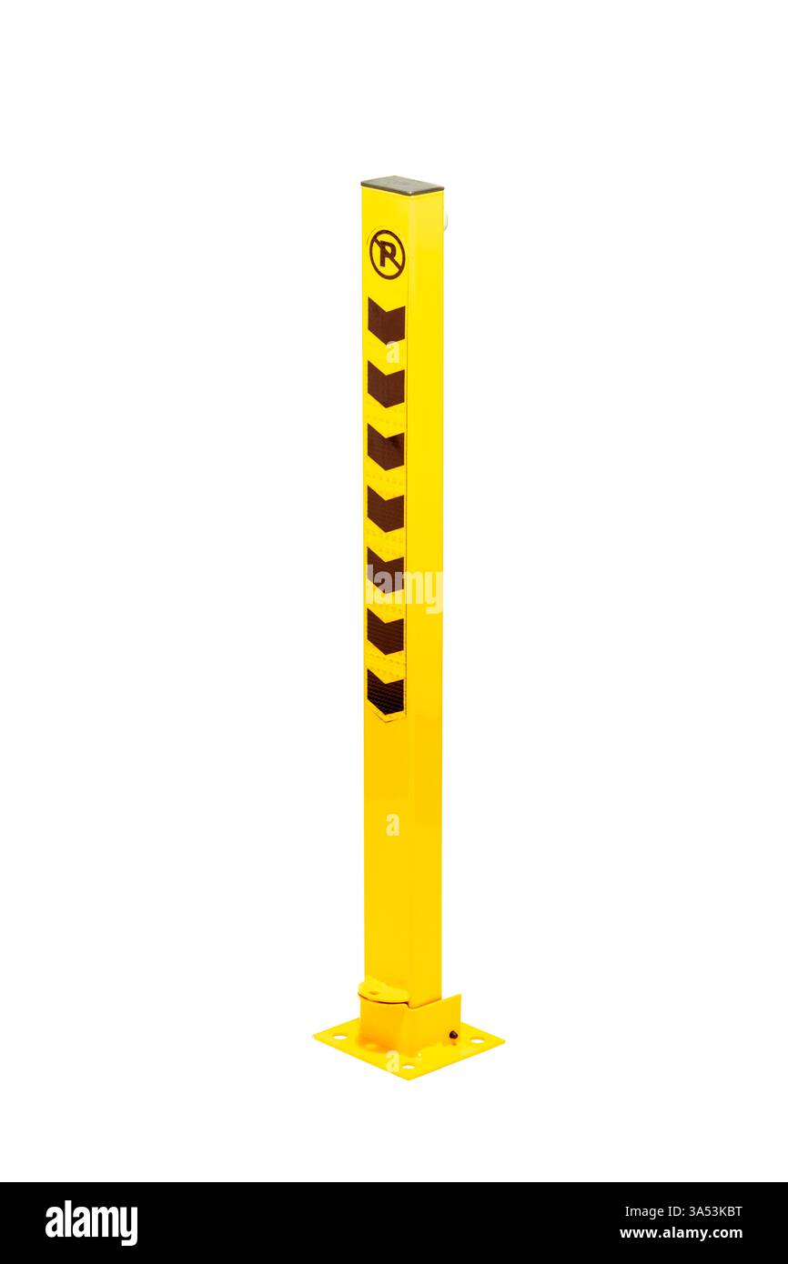 Bright Yellow Traffic Safety Bollard with Reflective Stripes for ...