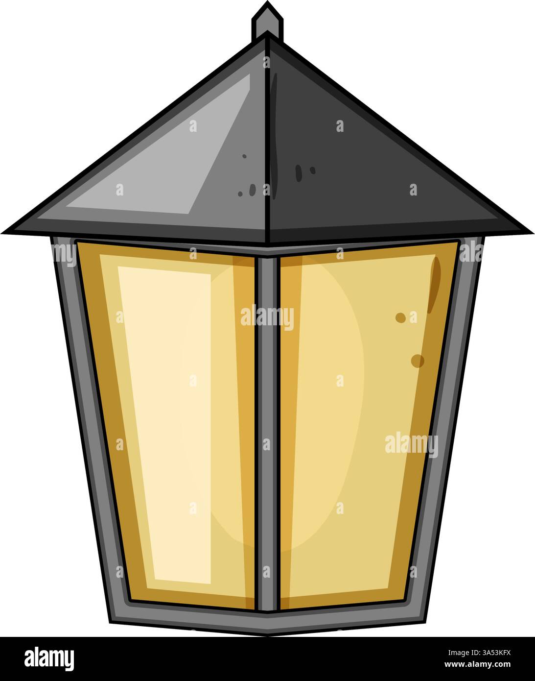 solar exterior lamp cartoon vector illustration Stock Vector Image ...