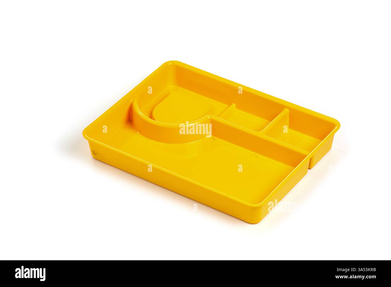 Bright Yellow Plastic Tray with Compartments for Organization and ...