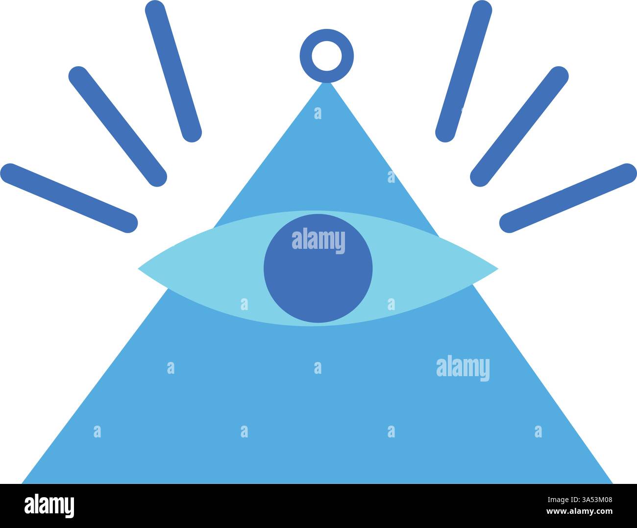 Isolated blue triangle with eye magic icon Stock Vector Image & Art - Alamy