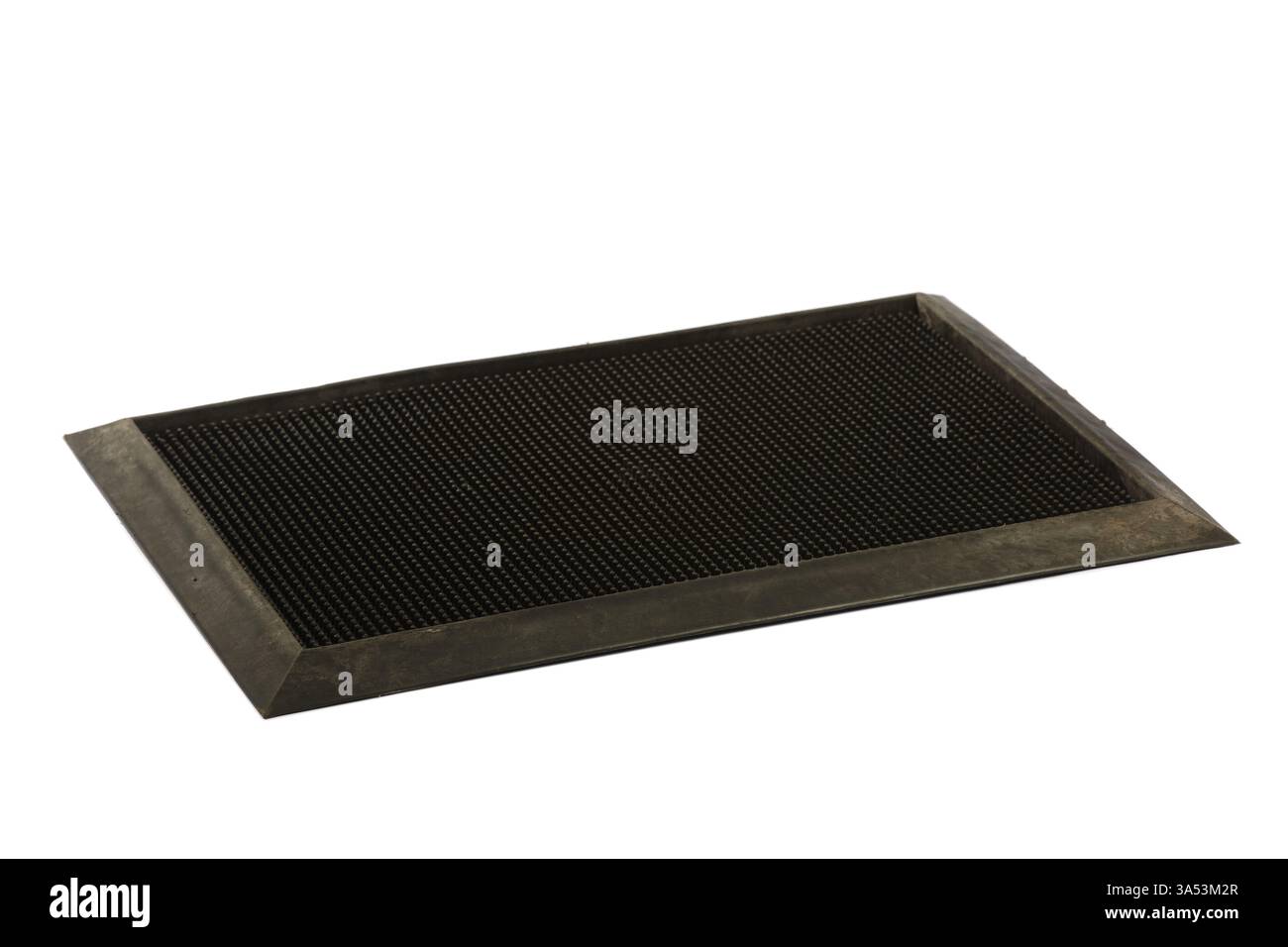 Durable Black Rubber Floor Mat with Textured Surface for Enhanced Grip ...