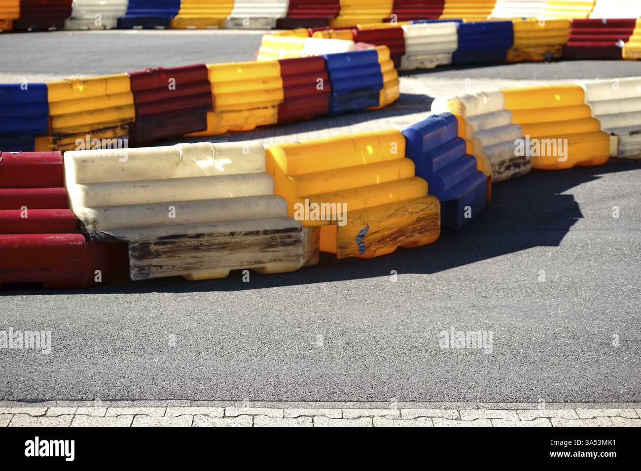 A go-kart track with boundaries and a lane Stock Photo - Alamy