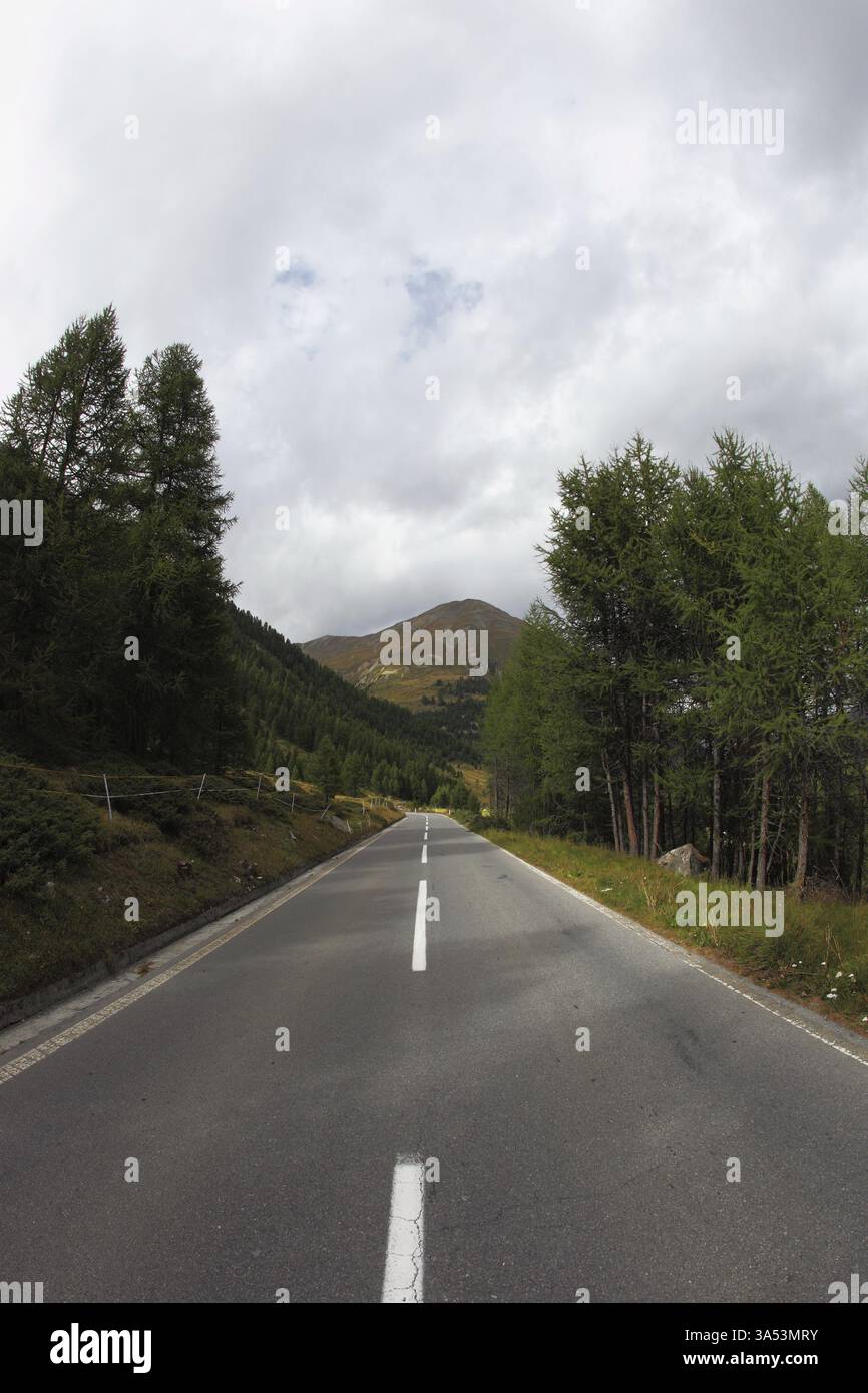 Straight as an arrow road receding into the distance. Photo taken by ...