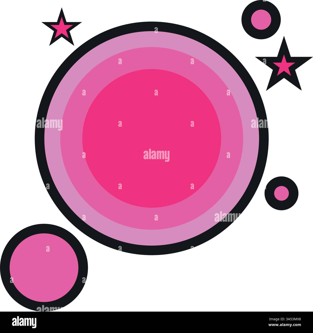 Isolated animated pink magician bubble magic icon illustration Stock ...