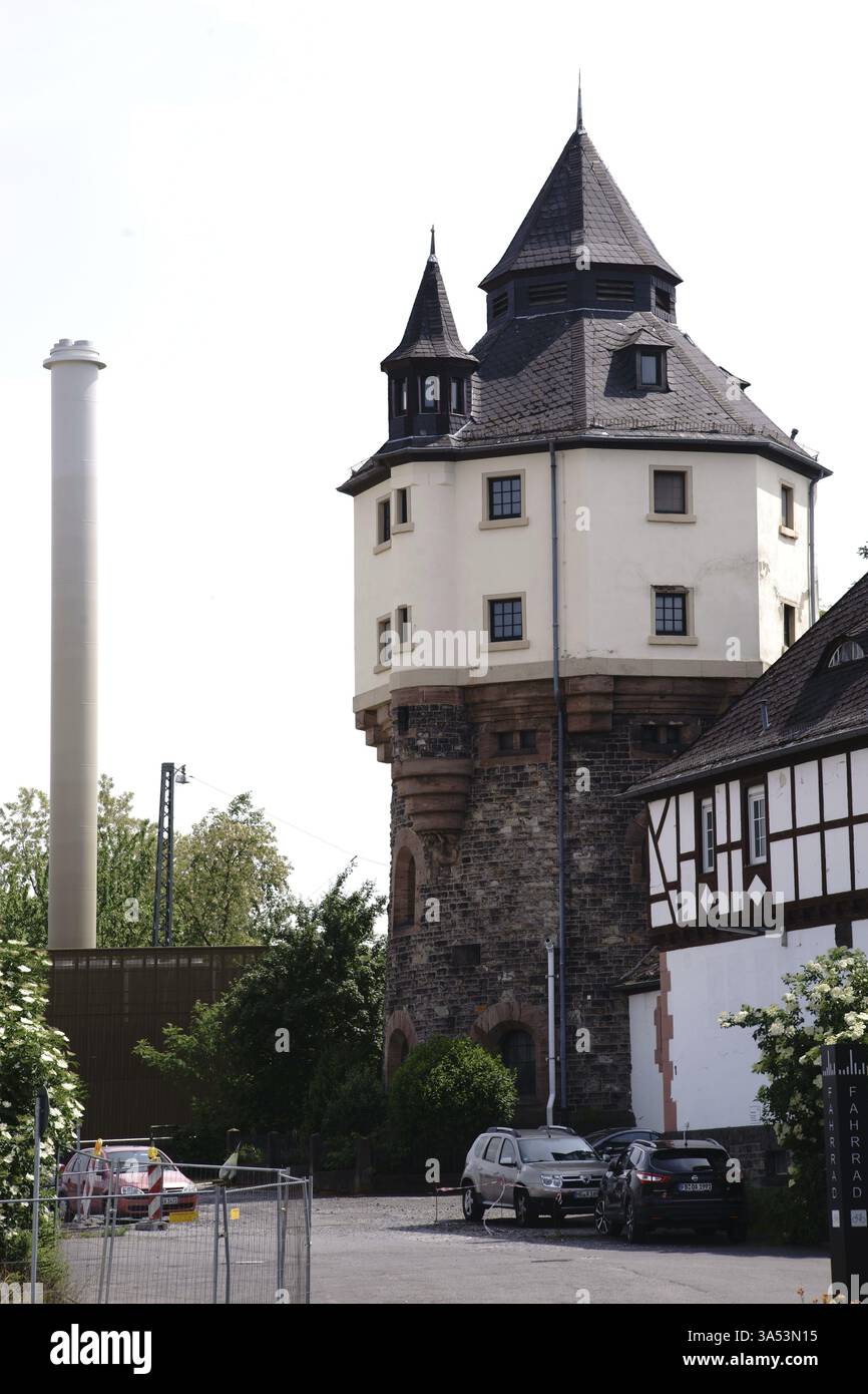 The water tower in Bad Homburg, a heritage-protected building on the ...