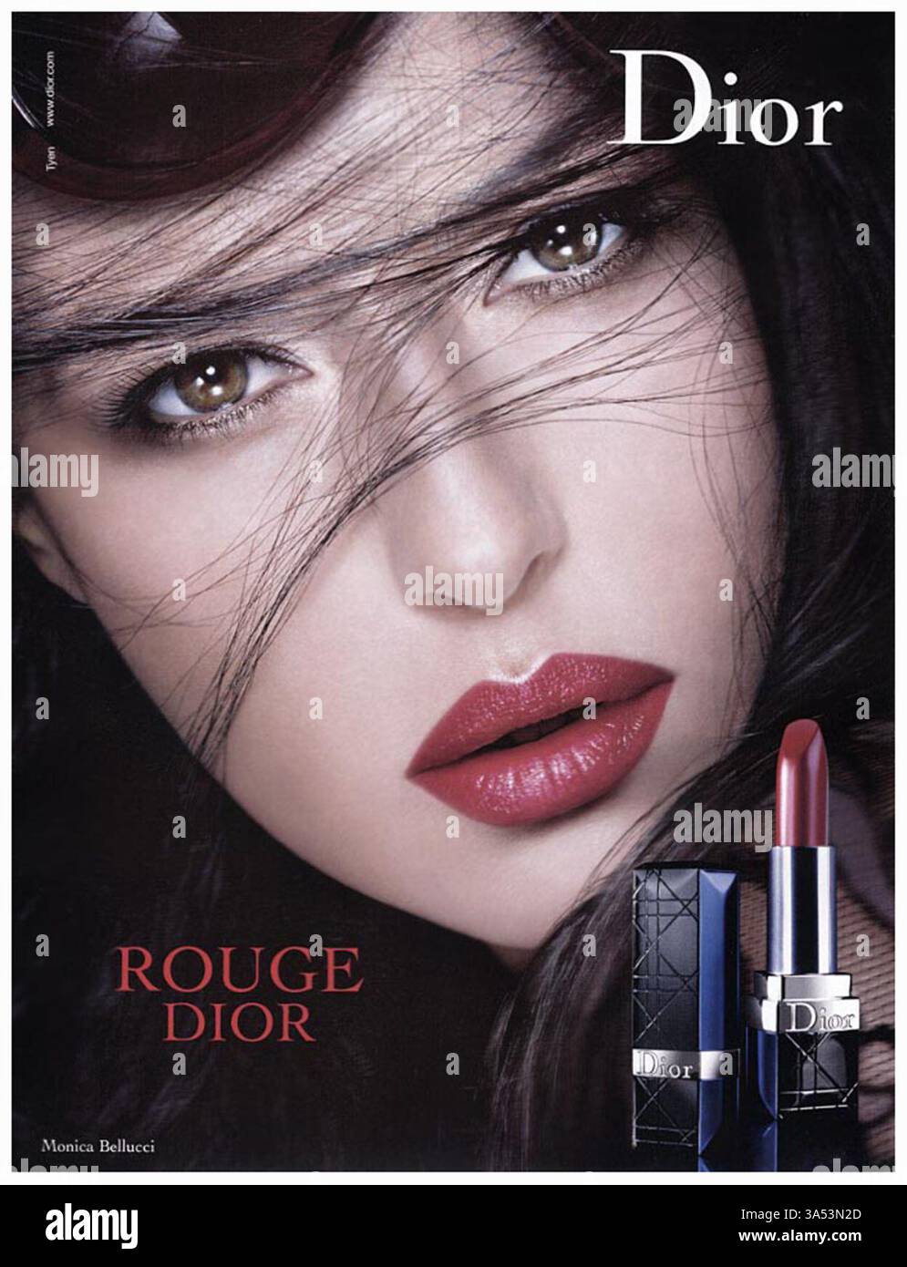 2006 Dior Rouge Lipstick ad featuring Monica Bellucci Stock Photo - Alamy