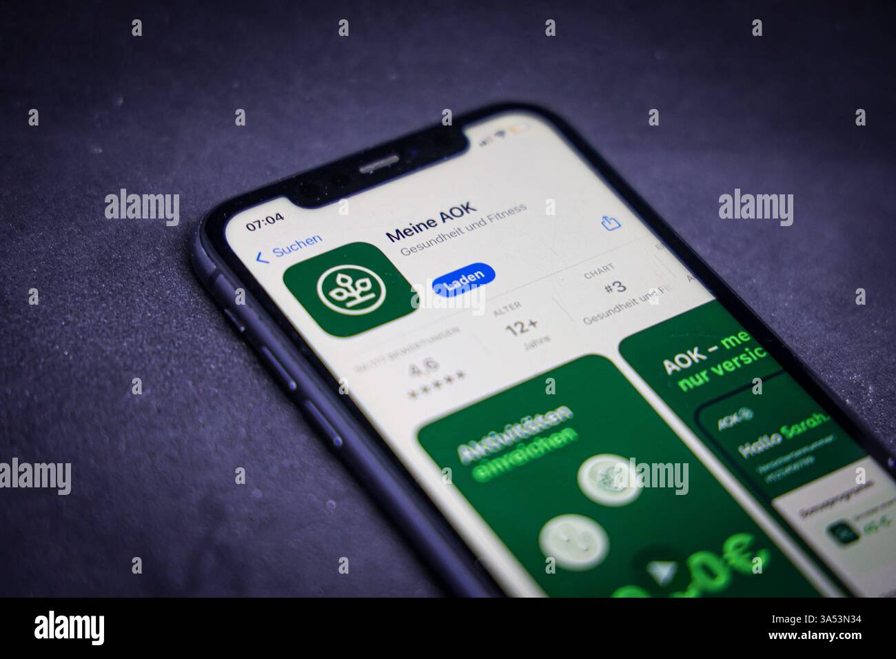 Apple App Store auf einem iPhone. ePA elektronische Patientenakte ...