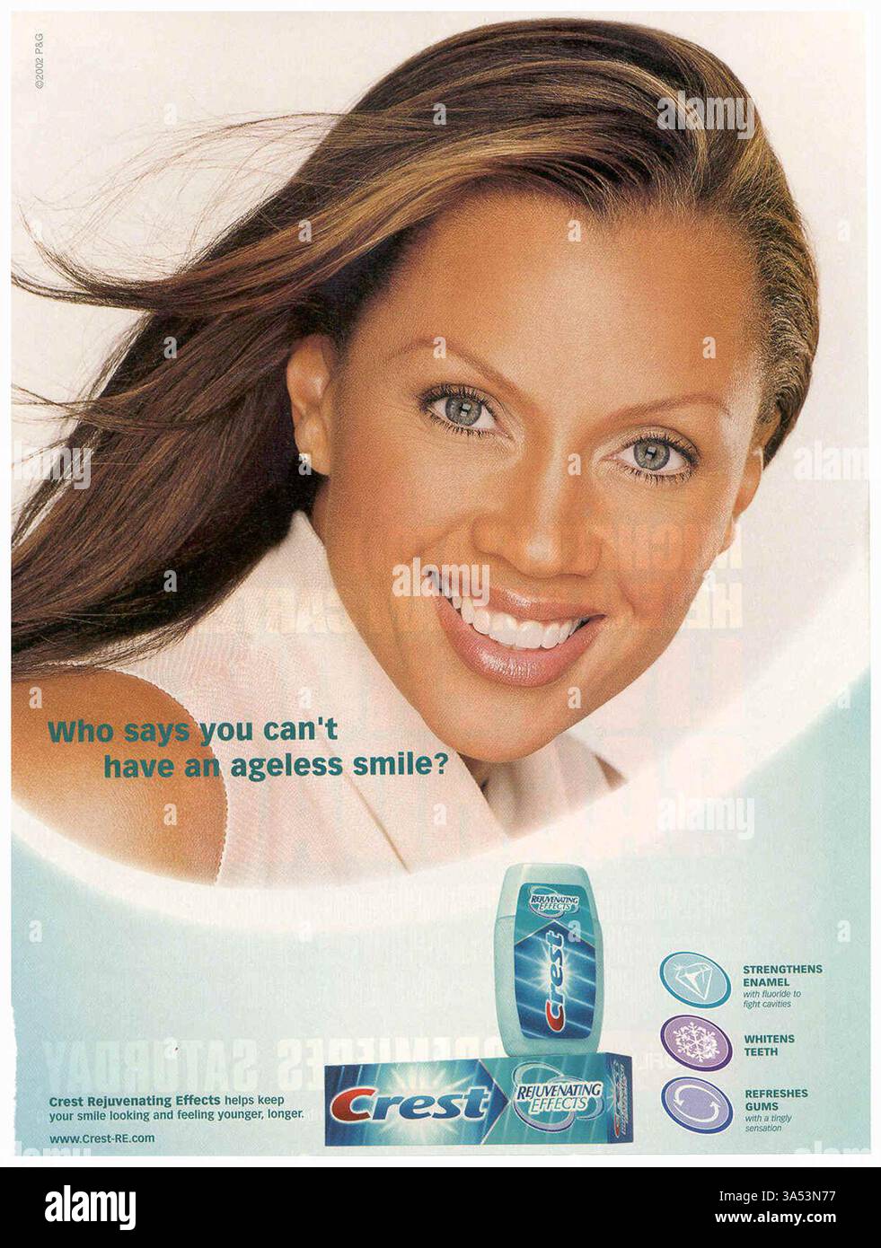 2002 Vanessa Williams Crest Rejuvenating Toothpaste Ad Stock Photo - Alamy
