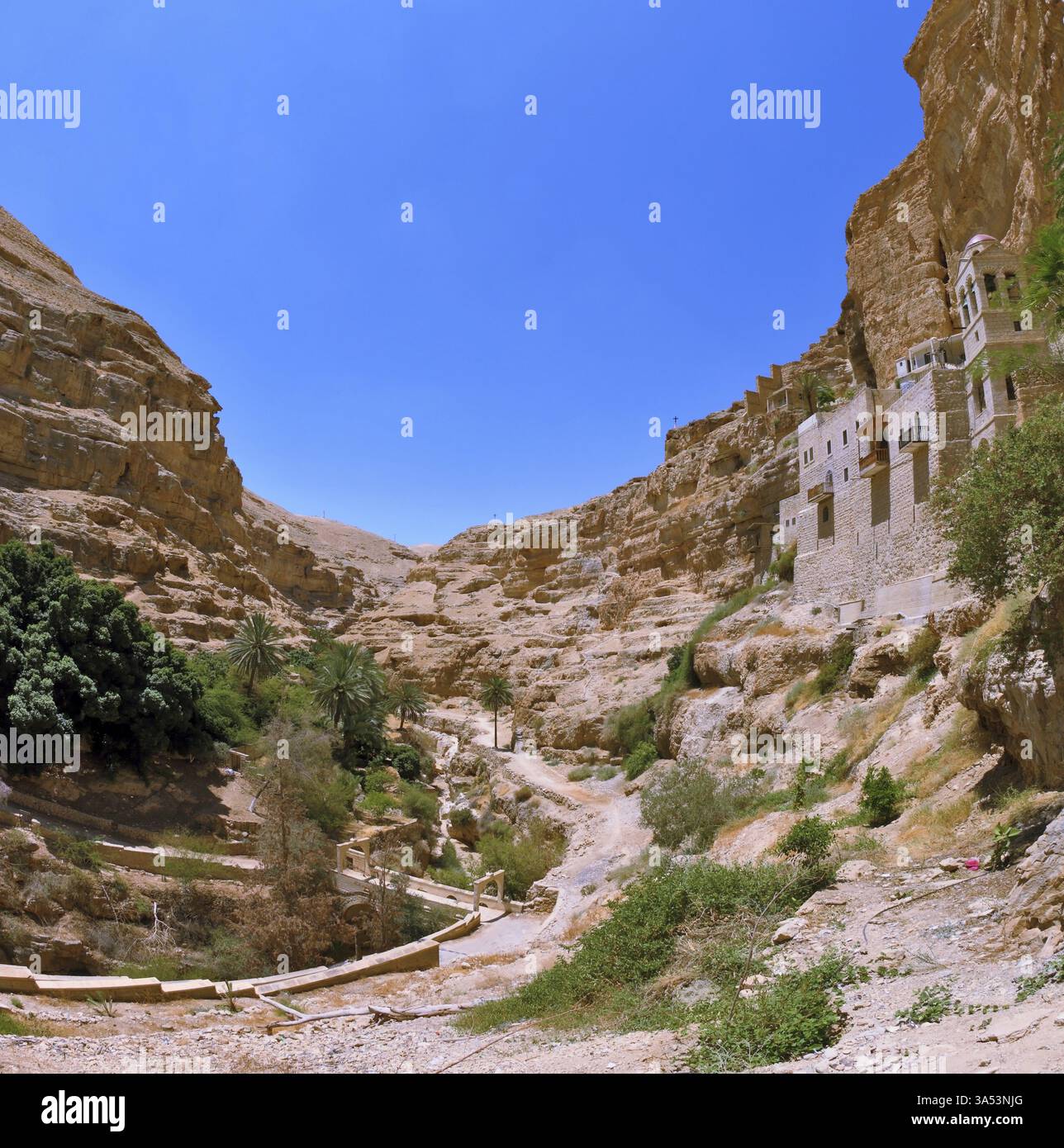 The famous monastery of St. George the Victorious in Wadi Kelt near ...