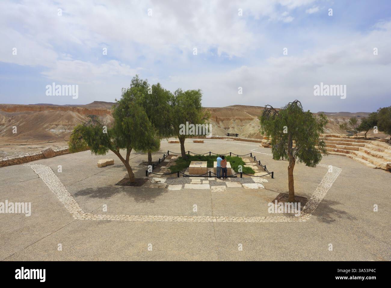 Graves first Israeli Prime Minister Ben-Gurion and his wife Pauline. Kibbutz Sde Boker in the ...