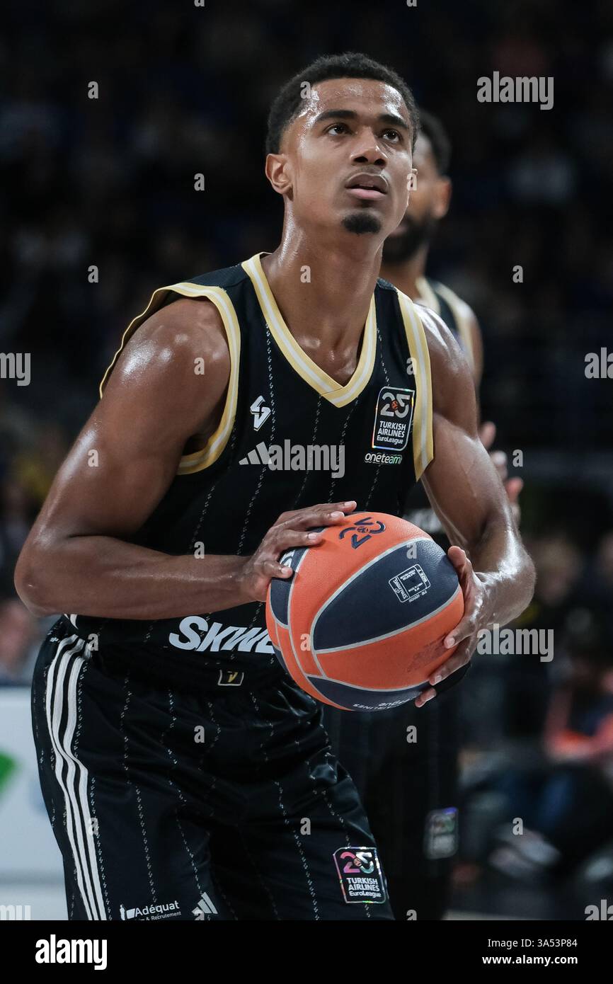 Theo Maledon of LDLC Asvel Villeurbanne during the Turkish EuroLeague ...