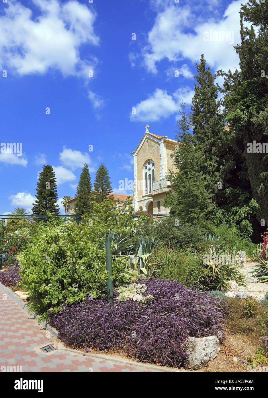 The famous Trappist monastery - Latrun. The magnificent building of the ...
