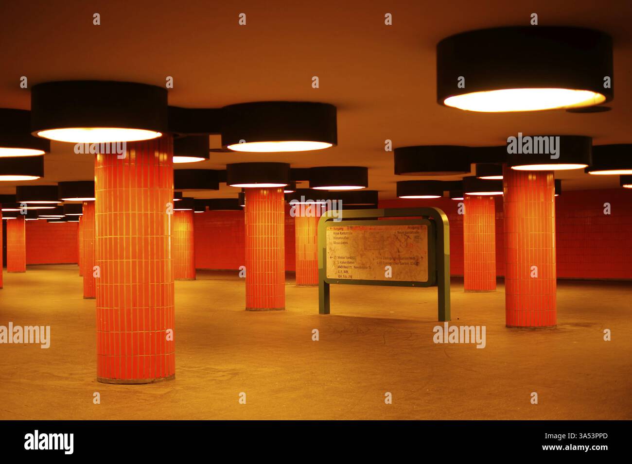 Tunnel and passageway with columns Stock Photo - Alamy