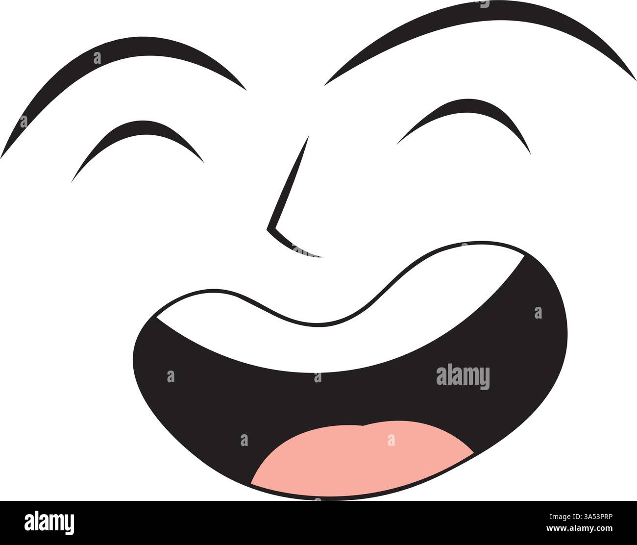 Flat happy expression emote avatar Stock Vector Image & Art - Alamy