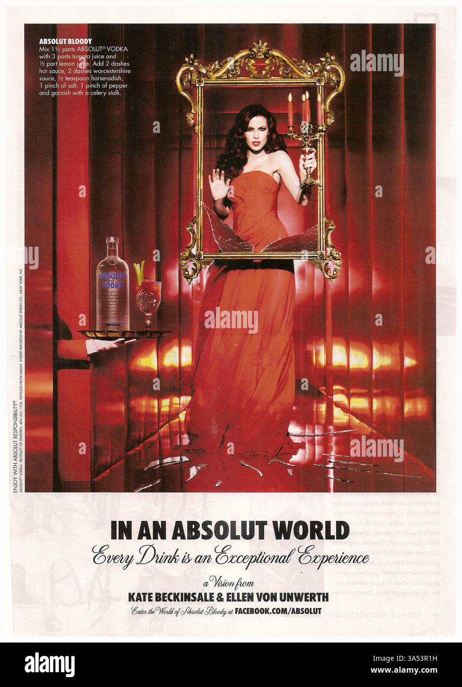 2009 print advertisement for Absolut Vodka featuring actress Kate ...