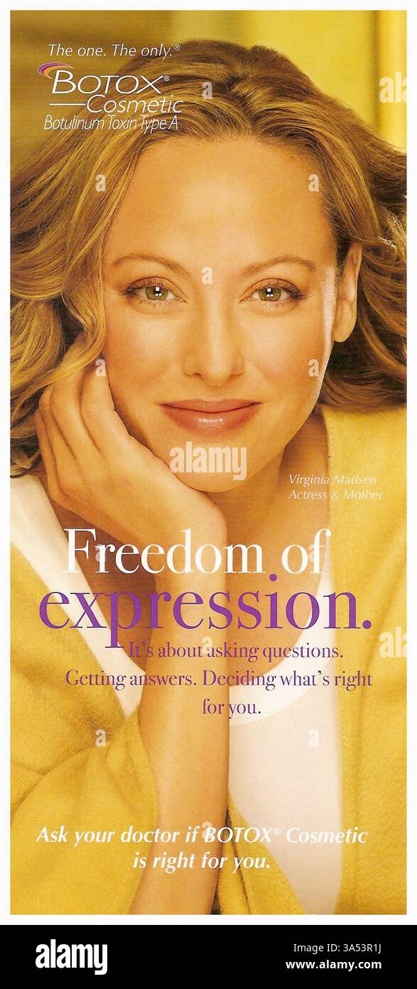 2010 Botox Cosmetic advertisement featuring actress Virginia Madsen ...
