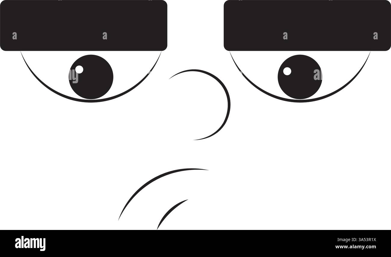 Flat angry expression emote avatar Stock Vector Image & Art - Alamy